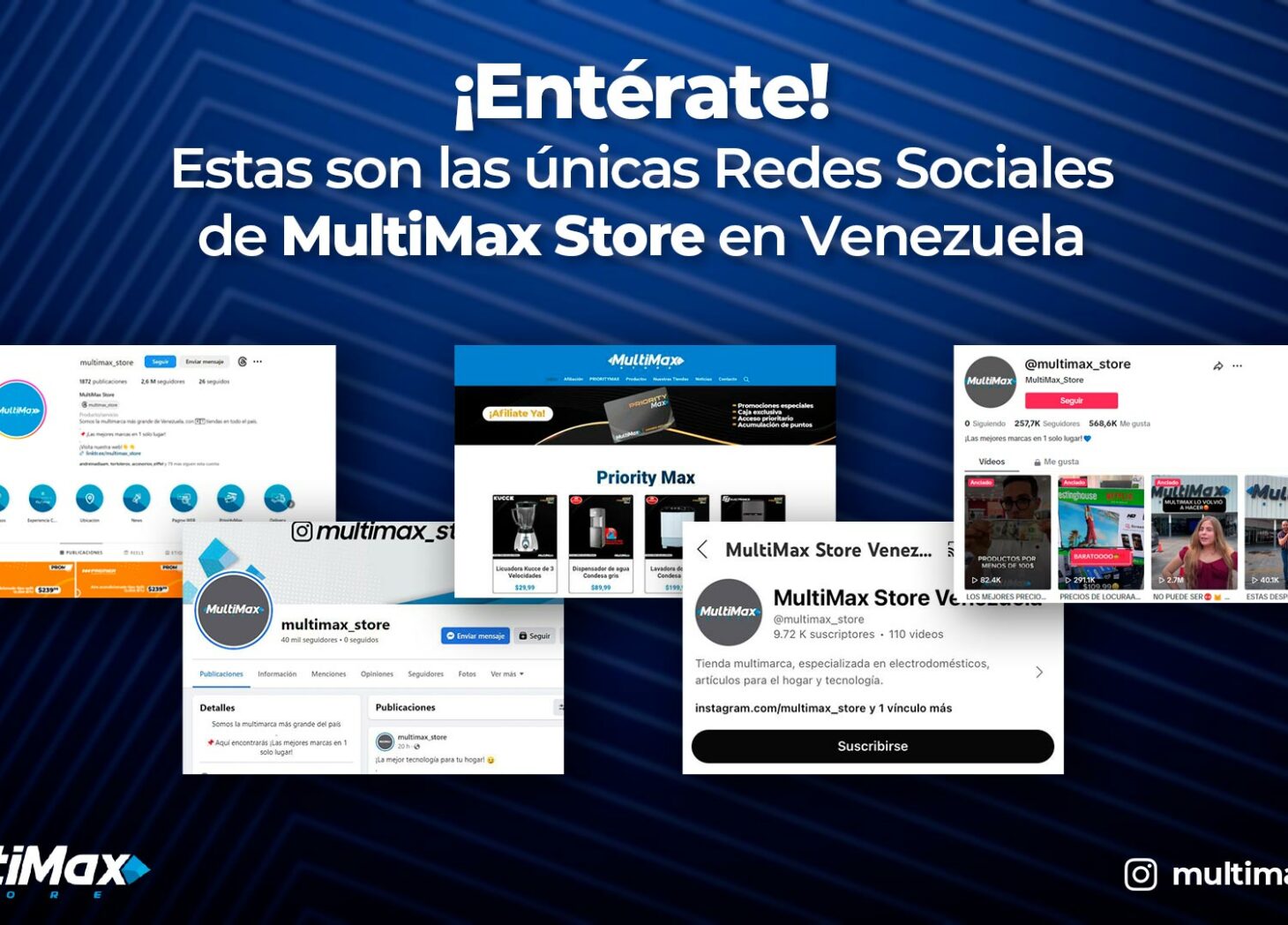 Cortesía Prensa Multimax Store | Indican cuáles son sus redes sociales
